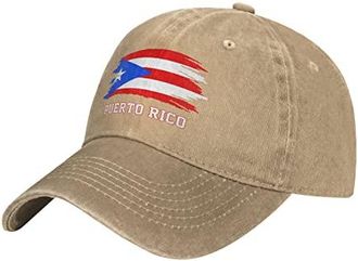 Generic Casquette De Baseball Drapeau De Porto Rico, Jeans Portoricains Classique Baseball Casquette Anti-Soleil Sunhat pour Ext&eacute;rieur P&ecirc;che Jogging