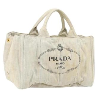 Prada Pre-owned Canvas Tote Bag - - Pre-owned - Damen - Grau - ONE SIZE