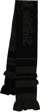 Simone Rocha écharpe volantée à logo - Noir