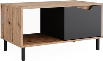 Vicco Couchtisch Marelle, Anthrazit/Artisan, 90 x 50 cm mit 1 Tür