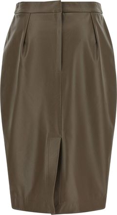 Stella McCartney Womens Brown Polyester Midi Skirt
