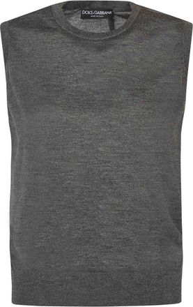 Dolce & Gabbana Pull Col Rond - Gris
