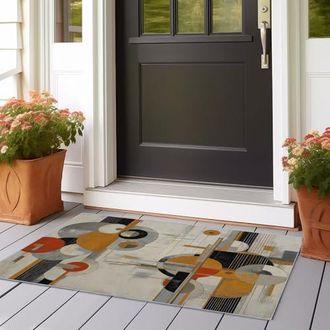 Generic Tapis Couloir Long G&eacute;om&eacute;trie Abstraite Moderne Tapis Cuisine Devant Evier Antid&eacute;rapant Absorbant Tapis Int&eacute;rieur Entr&eacute;e Long 60x180 cm de Passage Mode