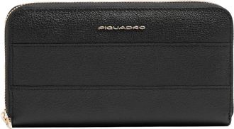 Piquadro Femme, Accessoires, Noir, Taille: ONE Size Pd1515W140Rn Grand Portefeuille Zipp&eacute;