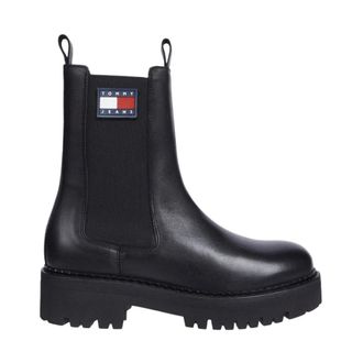 Tommy Jeans Schwarze Chelsea Stiefeletten f&uuml;r Frauen - - Shoes - Damen - Schwarzk - 36 EU