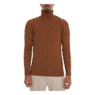 Gran Sasso Kabelstrick Rollkragenpullover Italien Wolle - - Knitwear - Herren - Braun - 3XL