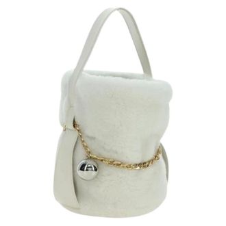 Prada Pre-owned Vintage Fur Bucket Bag - Femme - Pre-owned - Blanc - Taille: ONE Size