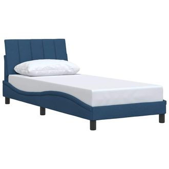 vidaXL Giroletto Senza Materasso Blu 90x200 Cm In Tessuto - Vidaxl