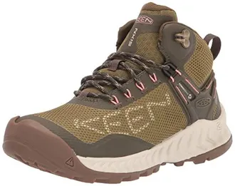 Keen Femme NXIS Evo Mid Waterproof Botte de randon&eacute;e, Olive Drab/Birch, 39.5 EU