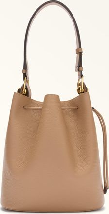 Furla Sfera Beuteltasche S Deserto Beige Genarbtes Kalbsleder + Weiches Kalbsleder Damen