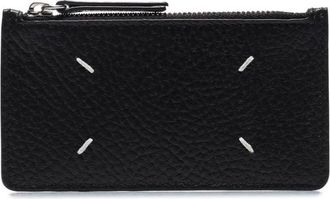 Maison Margiela Signature Four-Stitch Calf Leather Wallet - Black