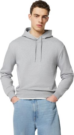 Calvin Klein Damen Hoodie Monogram Terry mit Logo, Grau (Heroic Grey Htr), XS