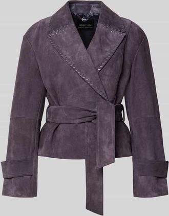 Marc Cain Lederjacke mit Bindegürtel