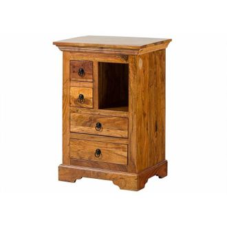 Massivmoebel24 Kommode Akazie 55x40x80 honig lackiert oxford 0503