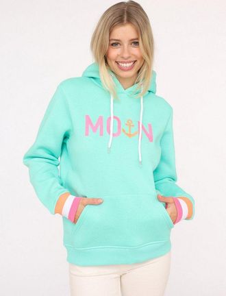 Zwillingsherz Hoodie Rahel Kontrastbündchen, Kängurutasche, Langarm, Kapuze, Kordelzug