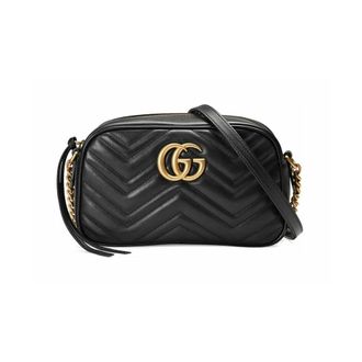 Gucci GG Marmont Small Matelass&eacute; Shoulder Tasche - - Bags - Damen - Schwarzk - ONE SIZE