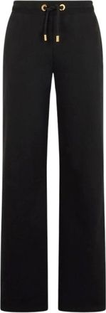 Roberto Cavalli Femme, Pantalons, Noir, Taille: 40 FR Pantalon en Coton avec Monogramme RC