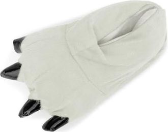 OCHENTA Chaussons Unisexe Animal Fantaisie Peluche Pantoufles Patte Cosplay Gris S(Taille 20-30 Enfant)