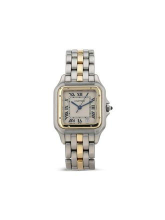 Cartier montre Panthère 27 mm en or 18ct et acier inoxydable (1990) - Blanc