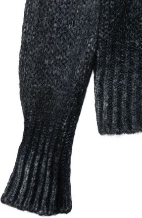 Avant Toi Open-Knit Crew Neck Sweater - Navy