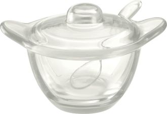 Guzzini Gocce, Behälter für Reibkäse/Konfitüre oder Zuckerdose mit Löffel - Transparent, 16,5 x 12,5 x h10 cm - 23170000