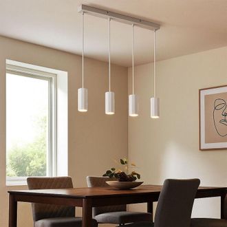 Globo Lighting Suspension lampe de table à manger lampe de salon blanche 4 flammes H 120cm