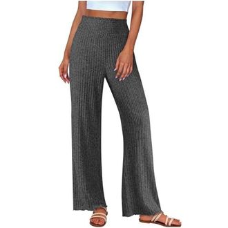 Generico Pantalons De Jogging Femmes Taille Haute Pantalon Long Jambe Large Sport Pantalon Avec Poches &Eacute;l&eacute;gantes Confortable Athl&eacute;tique Pantalon De Surv&ecirc;tement