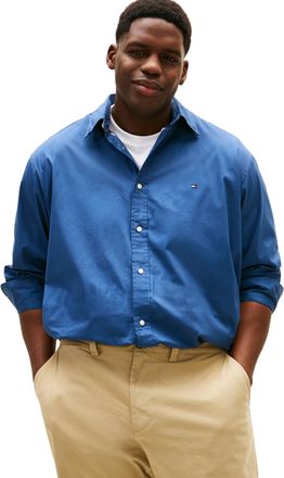 Tommy Hilfiger Herren Bt-Flex Poplin Solid Rf Shirt Mw0Mw43026 Hemd L/S, Blue (Aegean Sea), 4XL Gro&szlig;