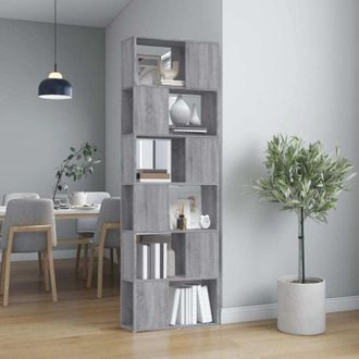 vidaXL Vidaxl - Biblioth&egrave;que/S&eacute;parateur de pi&egrave;ce Sonoma gris 60x24x186 cm