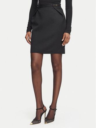 Elisabetta Franchi Minirock GO-250-67E2-V420 Schwarz Slim Fit