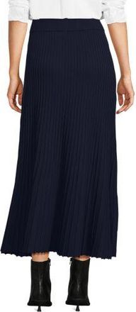 Lands End Maxirock Silk Touch, Damen, Größe:40-42 regular, Blau, Polyester/Viskose/Polyester-Mischung, by Lands End