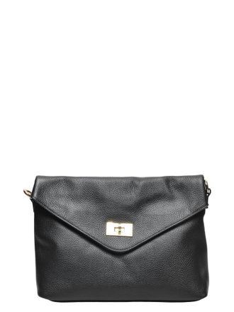 Anna Luchini Schwarz Rindsledertasche