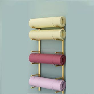 Generic yogamatte halterung wand Metall-Yoga-Regal, 155 119 85 66 30 Cm Schichth&ouml;he Yogamatten-Wandhalterung Eisen, Mehrstufiges Lagerregal F&uuml;r Fitnessclub/Fi