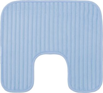 Gözze Rutschfester Weicher Toilettenteppich in U-Form, 100% Polyester, 50 x 45 cm - Hellblau