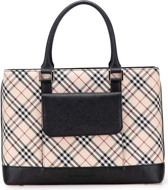 Burberry Shopper - Nova Check Canvas Tote - Gr. unisize - in Braun - für Damen