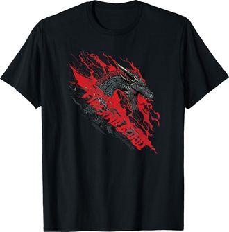Game of Thrones T-Shirt - Schwarz, Klein, Unisex, Kurzarm, Klassisch, Dragon, Einfarbig