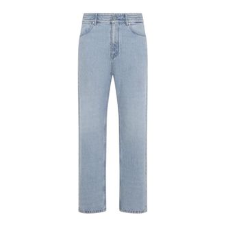 Jil Sander Homme, Jeans, Bleu, Taille: W32 Marble Blue Cotton Jeans