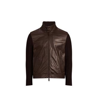 Emporio Armani Veste col montant en cuir de mouton