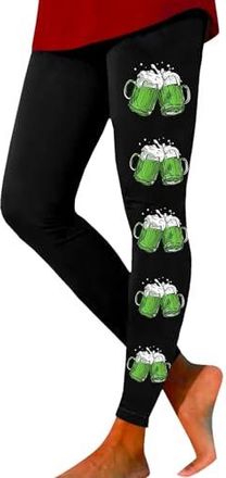 Generic Legging de sport irlandais pour femme avec pantalon de yoga doux et fin pour femme, blanc, 3XL