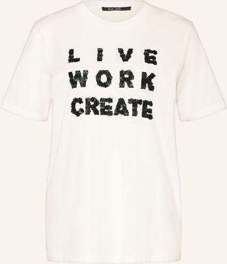 Marc Aurel Marc Aurel T-Shirt Mit Schmuckperlen weiss