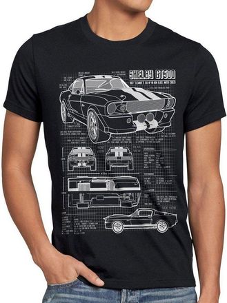 style3 T-Shirt GT500 Eleanor mustang muscle car bullit shelby pony ford mc queen