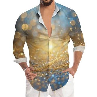 Generic Chemise Disco Homme, Chemise De Soir&eacute;E &agrave; Paillettes Et Sequins Manches Longues Style D&eacute;Contract&eacute; Id&eacute;Ale pour Les F&ecirc;Tes