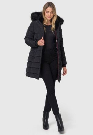 Navahoo Winterjacke Navahoo Lotusbl&uuml;te Princess Damen Winter Steppjacke B897 mit warmem Teddyfell und abnehmbarem Kunstfell