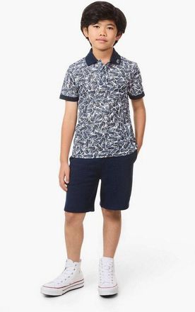 Lacoste Poloshirt LACOSTE Kids Polo Allover Crocs - Navy Blue