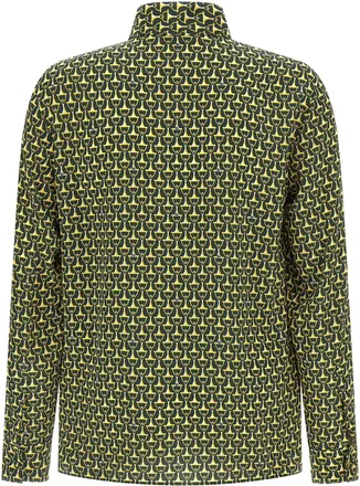 Gucci Horsebit Silk Print Shirt - Yellow