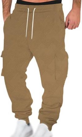 Generic Pantalon de loisirs pour homme - Pantalon de jogging baggy pour homme - Couleur unie - Avec cordon de serrage - Pantalon dext&eacute;rieur tendance - Respira