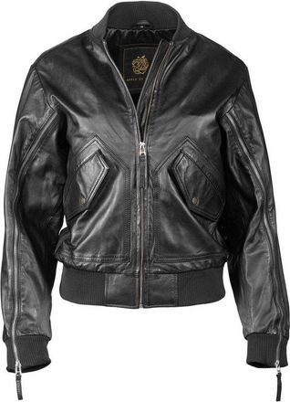 Apple of Eden Lederjacke AOE-143 (1-St) mit Rei&szlig;verschl&uuml;sse an den &Auml;rmeln