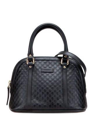 Gucci mini sac à bandoulière Microguccissima Dome (2016-2025) - Noir