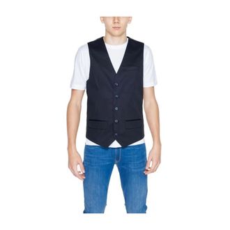 Gianni Lupo Homme, Vestes, Noir, Taille: XL Gl006Bd Gilet