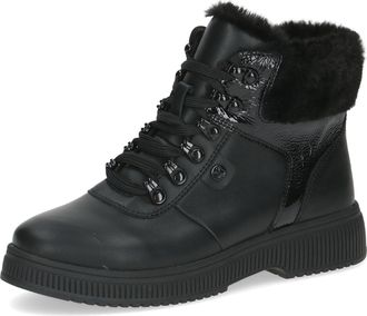 Caprice Damen Stiefeletten zum Schnüren Gefüttert, Schwarz (Black Comb), 37 EU